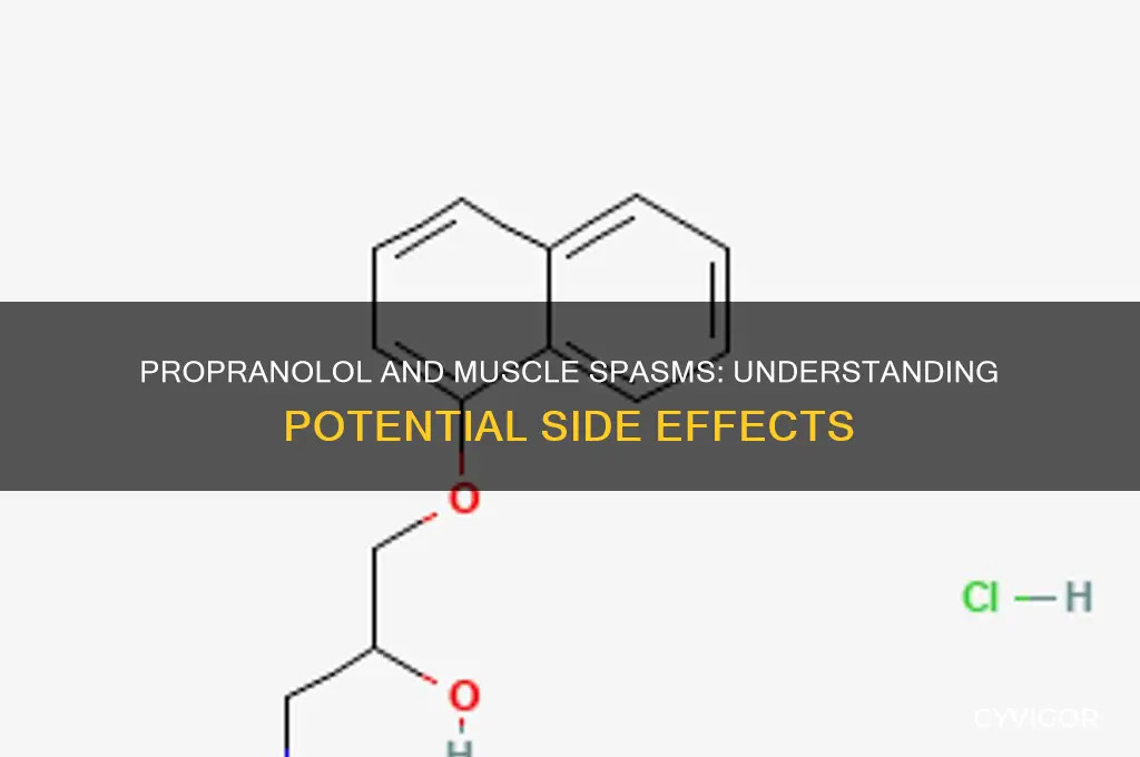 Propranolol And Muscle Spasms: Understanding Potential Side Effects ...