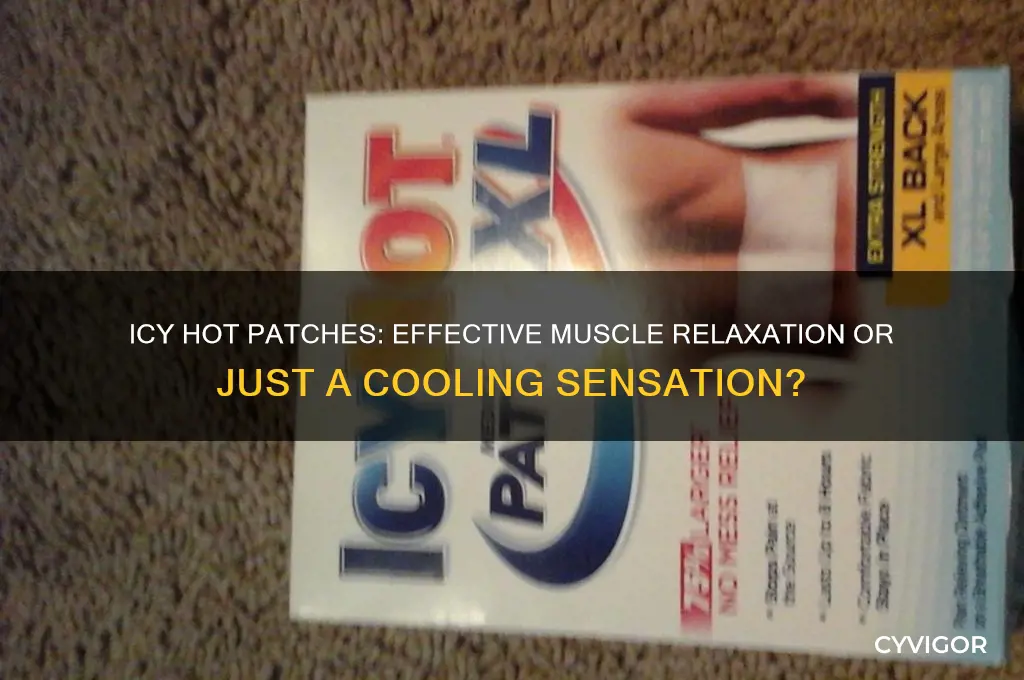 Icy Hot Patches: Effective Muscle Relaxation Or Just A Cooling ...