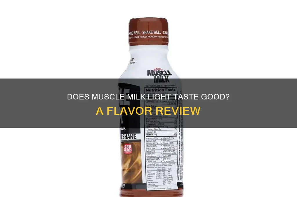 Does Muscle Milk Light Taste Good? A Flavor Review | CyVigor