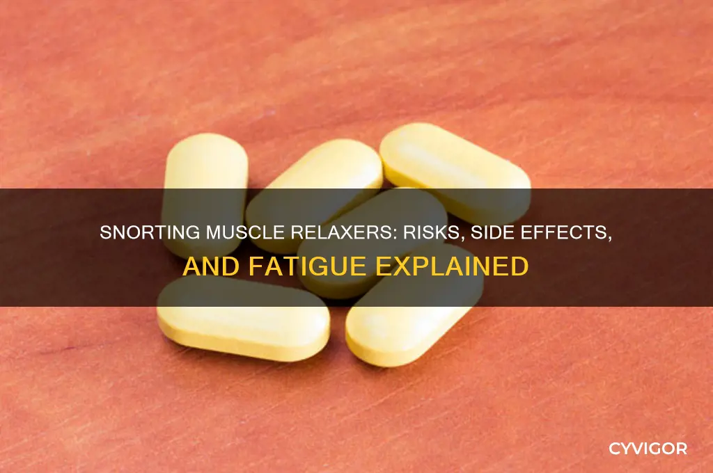 Snorting Muscle Relaxers: Risks, Side Effects, And Fatigue Explained ...