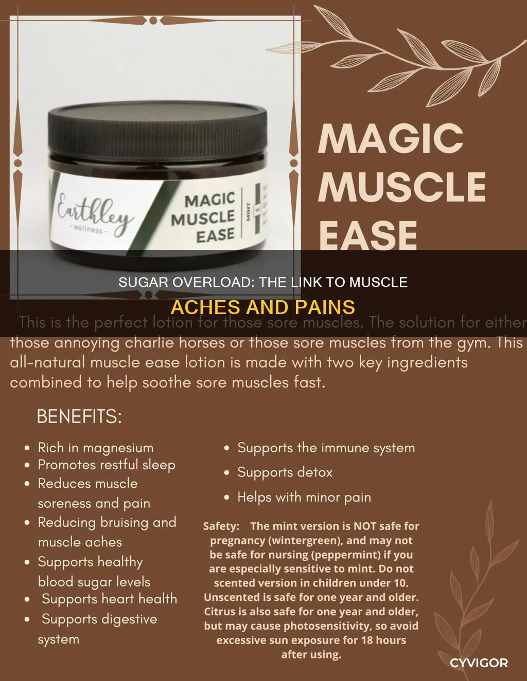 Sugar Overload: The Link To Muscle Aches And Pains | CyVigor