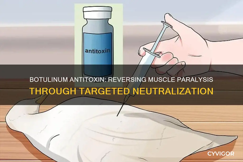 Botulinum Antitoxin: Reversing Muscle Paralysis Through Targeted ...