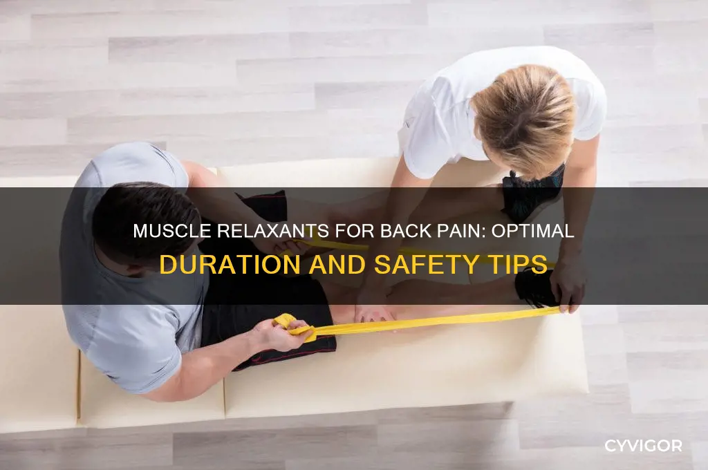 Muscle Relaxants For Back Pain: Optimal Duration And Safety Tips | CyVigor