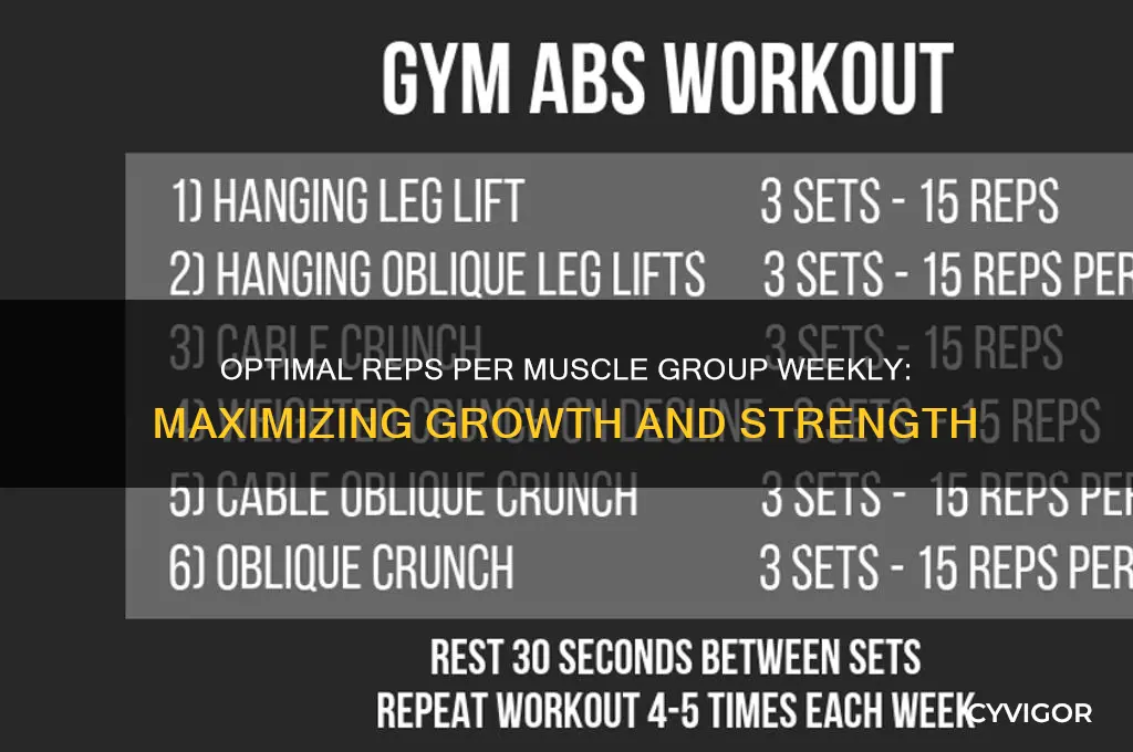 Optimal Reps Per Muscle Group Weekly: Maximizing Growth And Strength ...