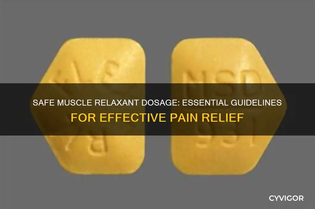 Safe Muscle Relaxant Dosage: Essential Guidelines For Effective Pain ...
