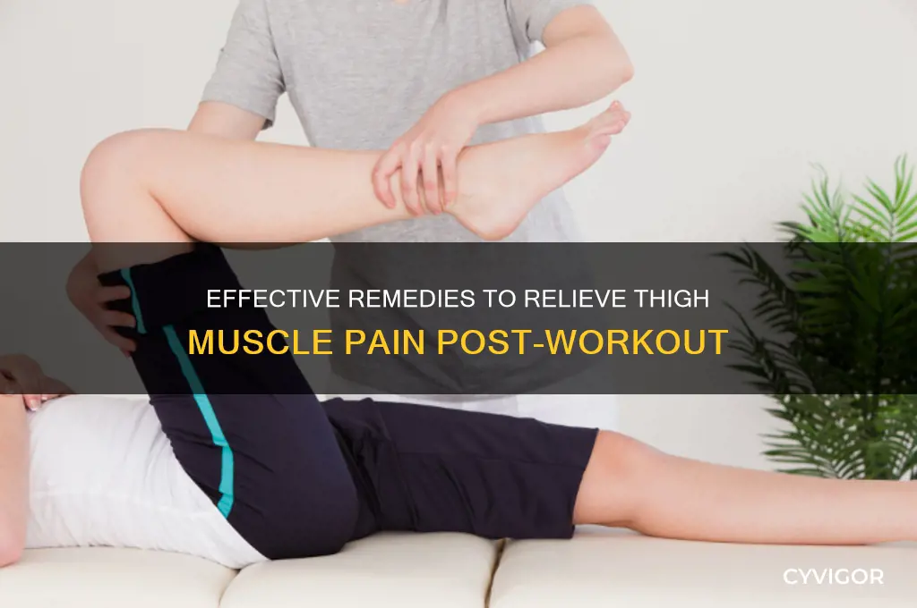 Effective Remedies To Relieve Thigh Muscle Pain Post-Workout | CyVigor