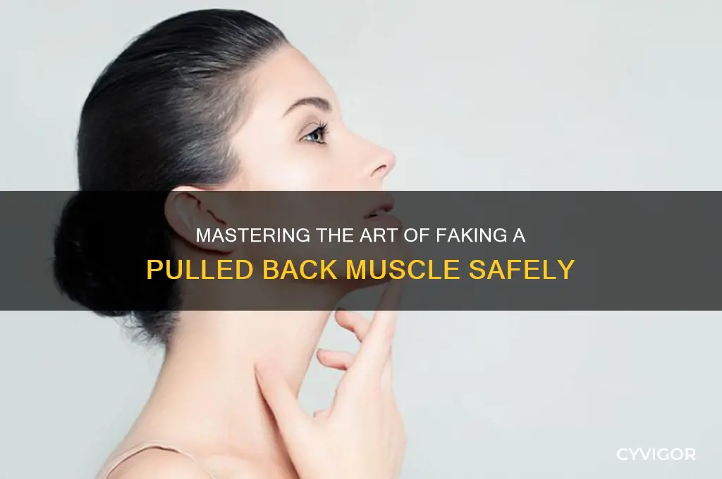 Mastering The Art Of Faking A Pulled Back Muscle Safely | CyVigor