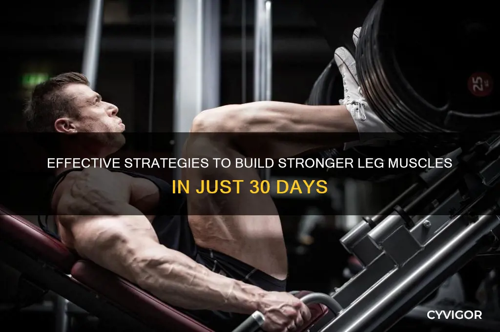 Effective Strategies To Build Stronger Leg Muscles In Just 30 Days ...