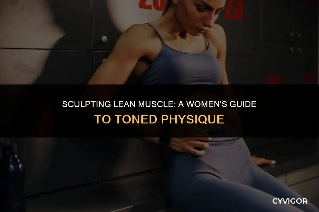 Sculpting Lean Muscle: A Women's Guide To Toned Physique | CyVigor