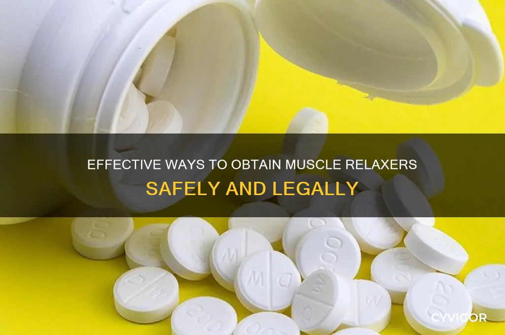 Effective Ways To Obtain Muscle Relaxers Safely And Legally | CyVigor