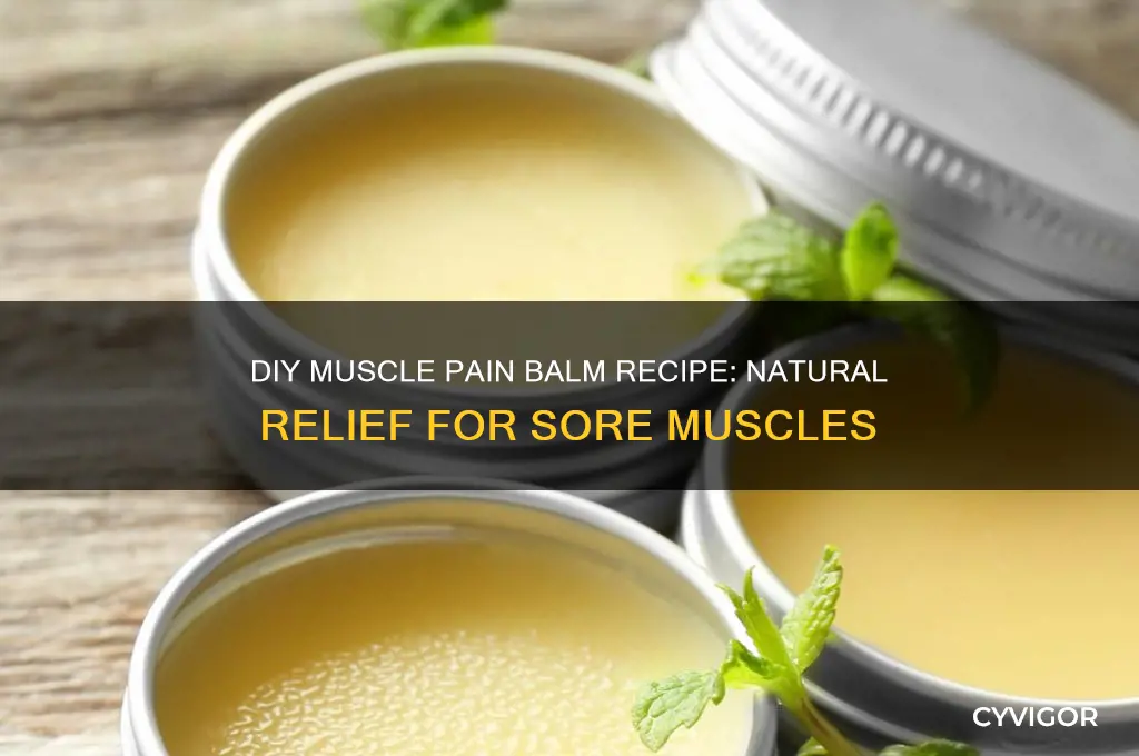 Diy Muscle Pain Balm Recipe: Natural Relief For Sore Muscles | CyVigor