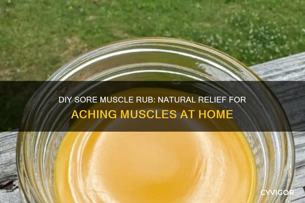 Diy Sore Muscle Rub: Natural Relief For Aching Muscles At Home | CyVigor
