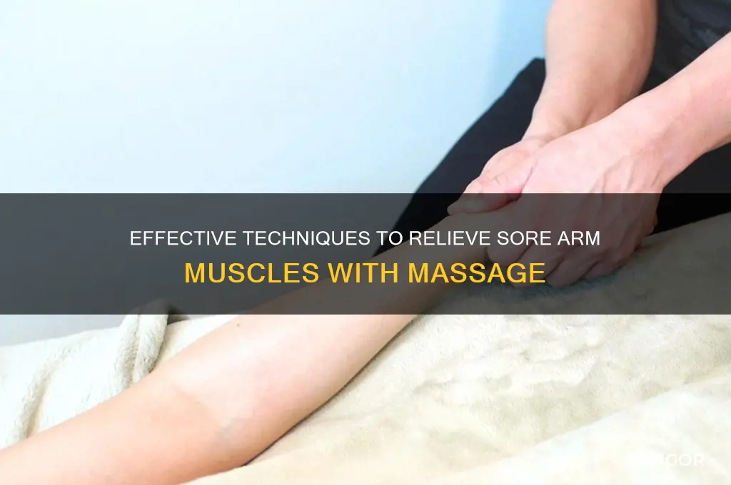 Effective Techniques To Relieve Sore Arm Muscles With Massage | CyVigor