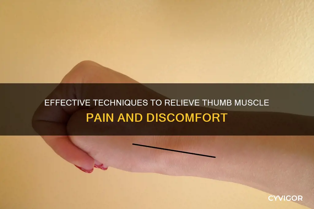 Effective Techniques To Relieve Thumb Muscle Pain And Discomfort | CyVigor