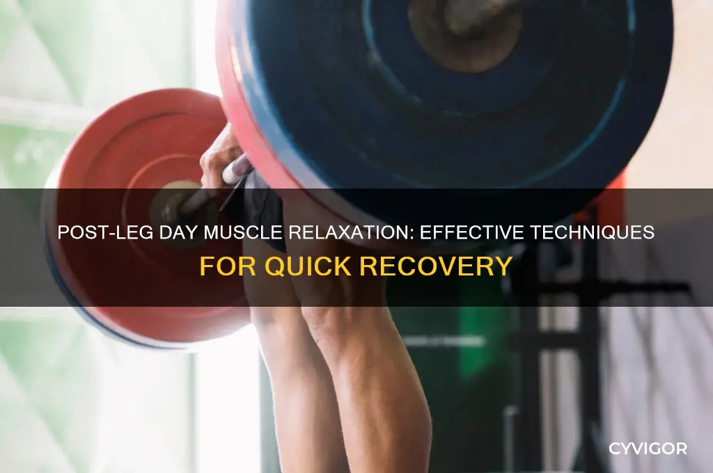 Post-Leg Day Muscle Relaxation: Effective Techniques For Quick Recovery ...