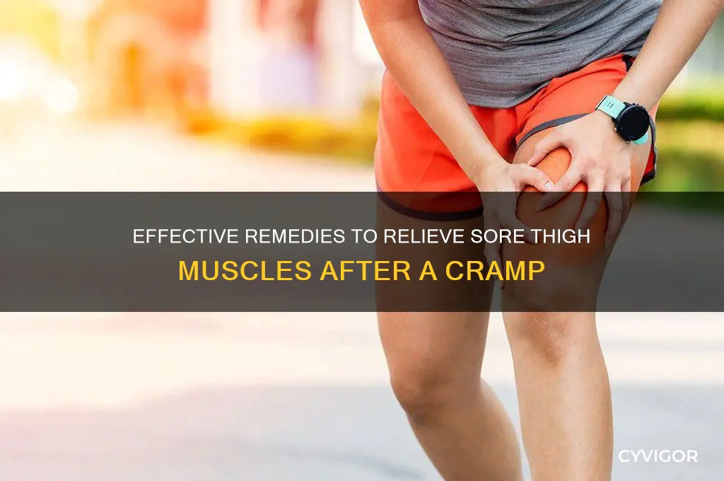 Effective Remedies To Relieve Sore Thigh Muscles After A Cramp | CyVigor