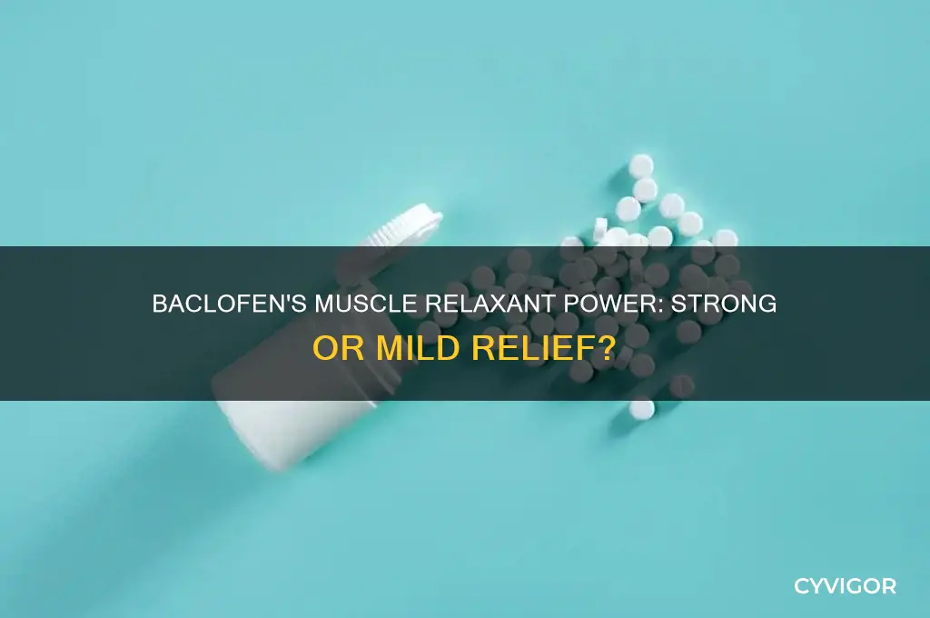 Baclofen's Muscle Relaxant Power: Strong Or Mild Relief? | CyVigor