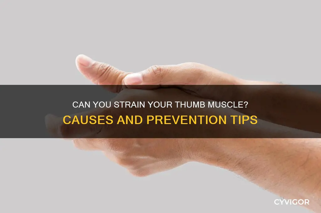 Can You Strain Your Thumb Muscle? Causes And Prevention Tips | CyVigor