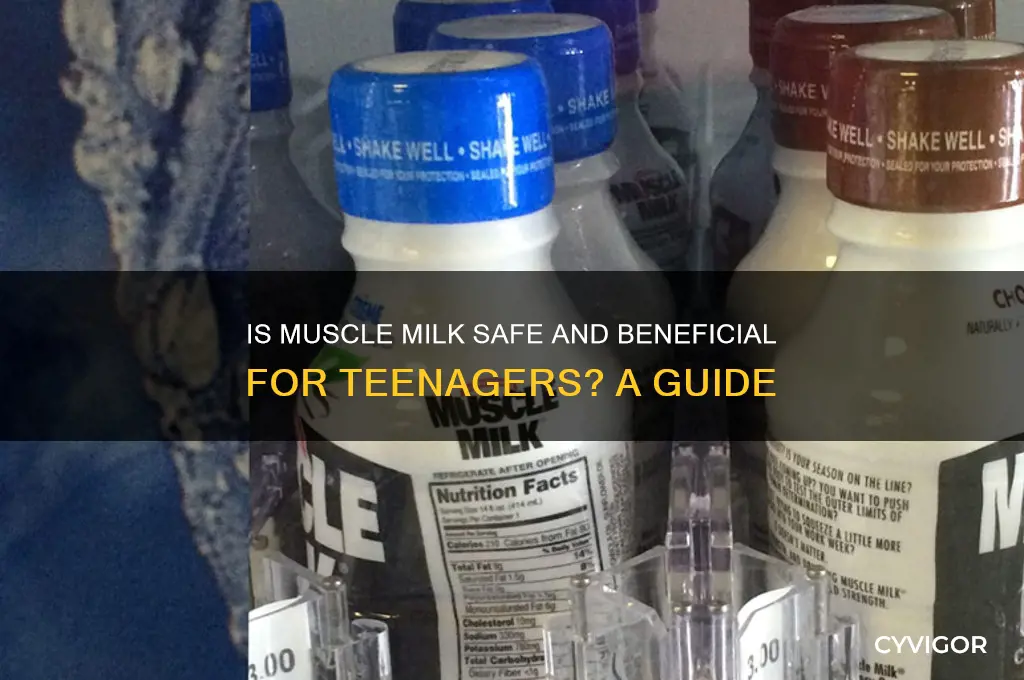Is Muscle Milk Safe And Beneficial For Teenagers? A Guide | CyVigor