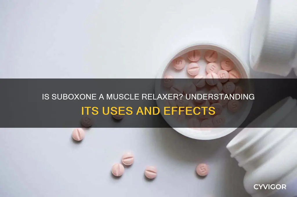 Is Suboxone A Muscle Relaxer? Understanding Its Uses And Effects | CyVigor