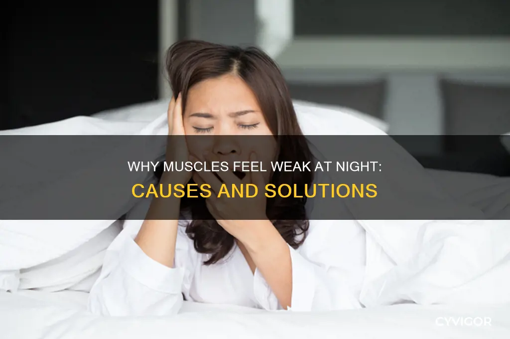Why Muscles Feel Weak At Night: Causes And Solutions | CyVigor