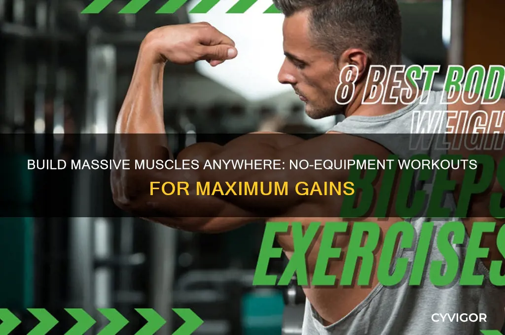 Build Massive Muscles Anywhere: No-Equipment Workouts For Maximum Gains ...