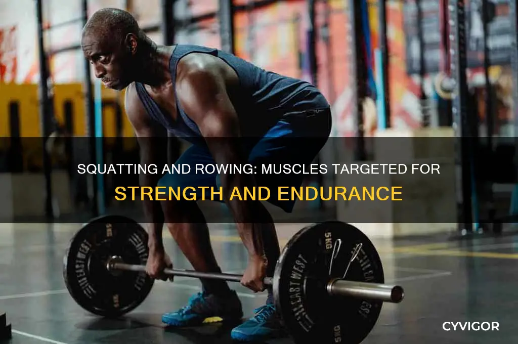 Squatting And Rowing: Muscles Targeted For Strength And Endurance | CyVigor