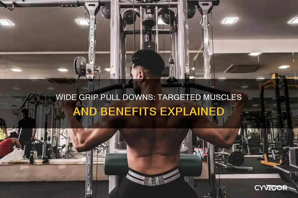 Wide Grip Pull Downs: Targeted Muscles And Benefits Explained | CyVigor