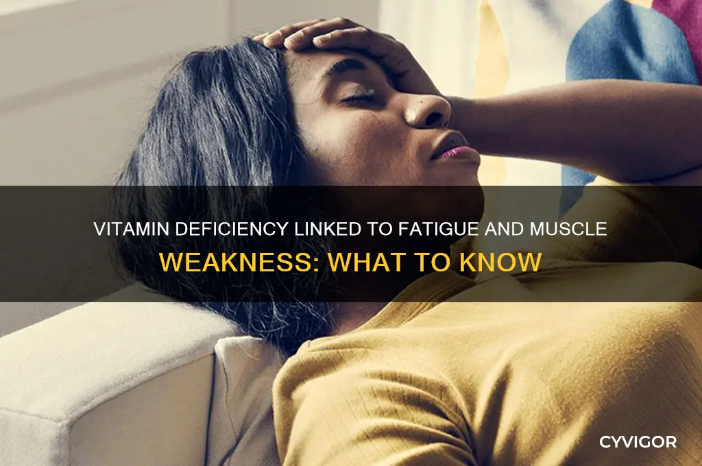 Vitamin Deficiency Linked To Fatigue And Muscle Weakness: What To Know ...