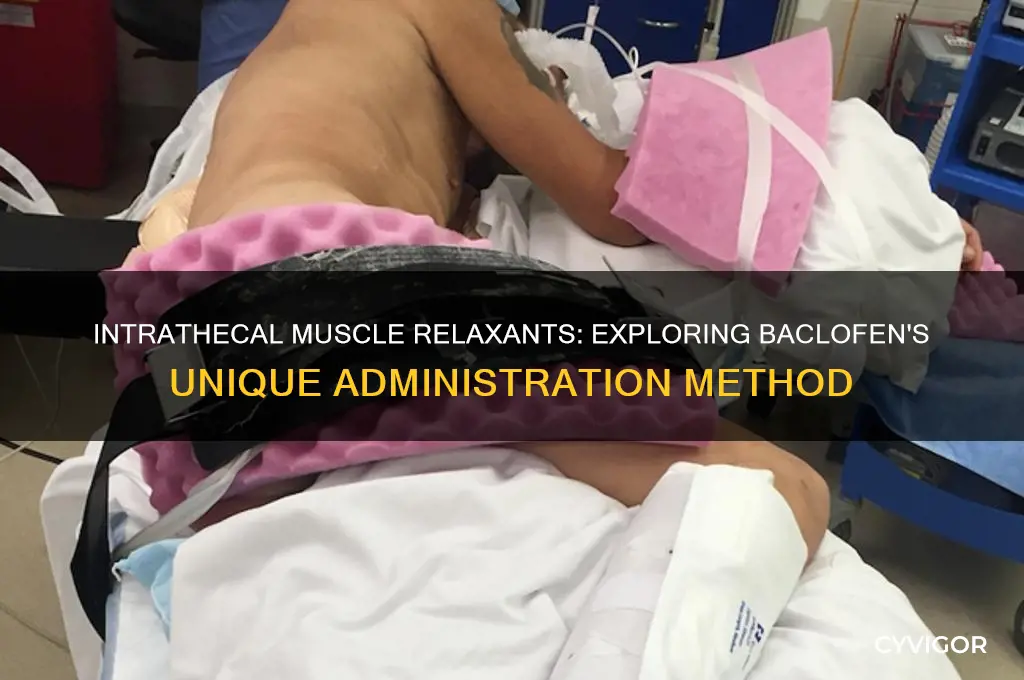Intrathecal Muscle Relaxants: Exploring Baclofen's Unique ...